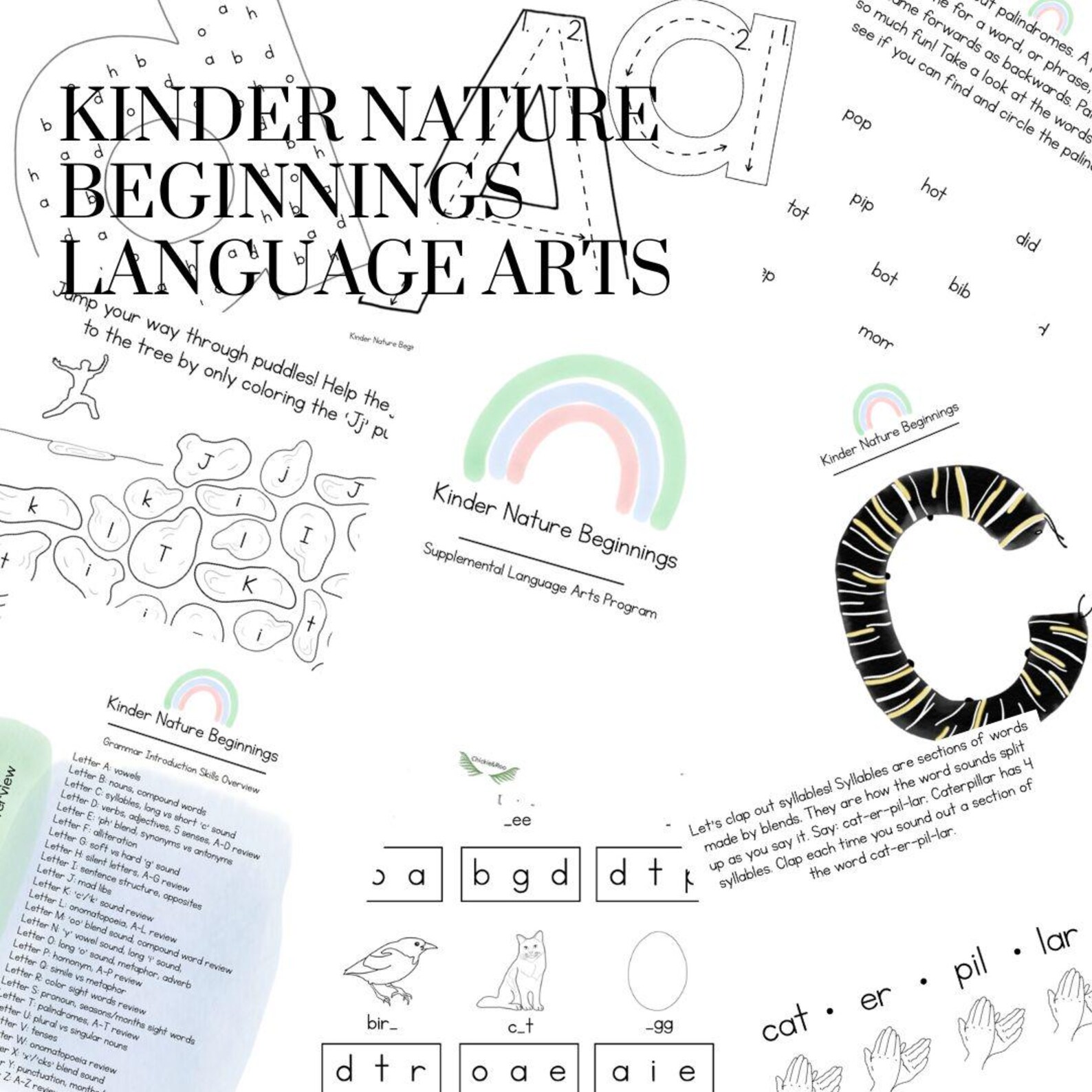Kinder Nature Beginnings Supplemental Language Arts - Etsy
