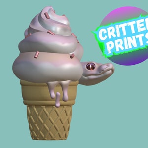 Sprinkles Snake Cream Cone STL for 3d Printing - Etsy