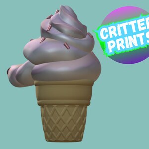 Sprinkles Snake Cream Cone STL for 3d Printing - Etsy