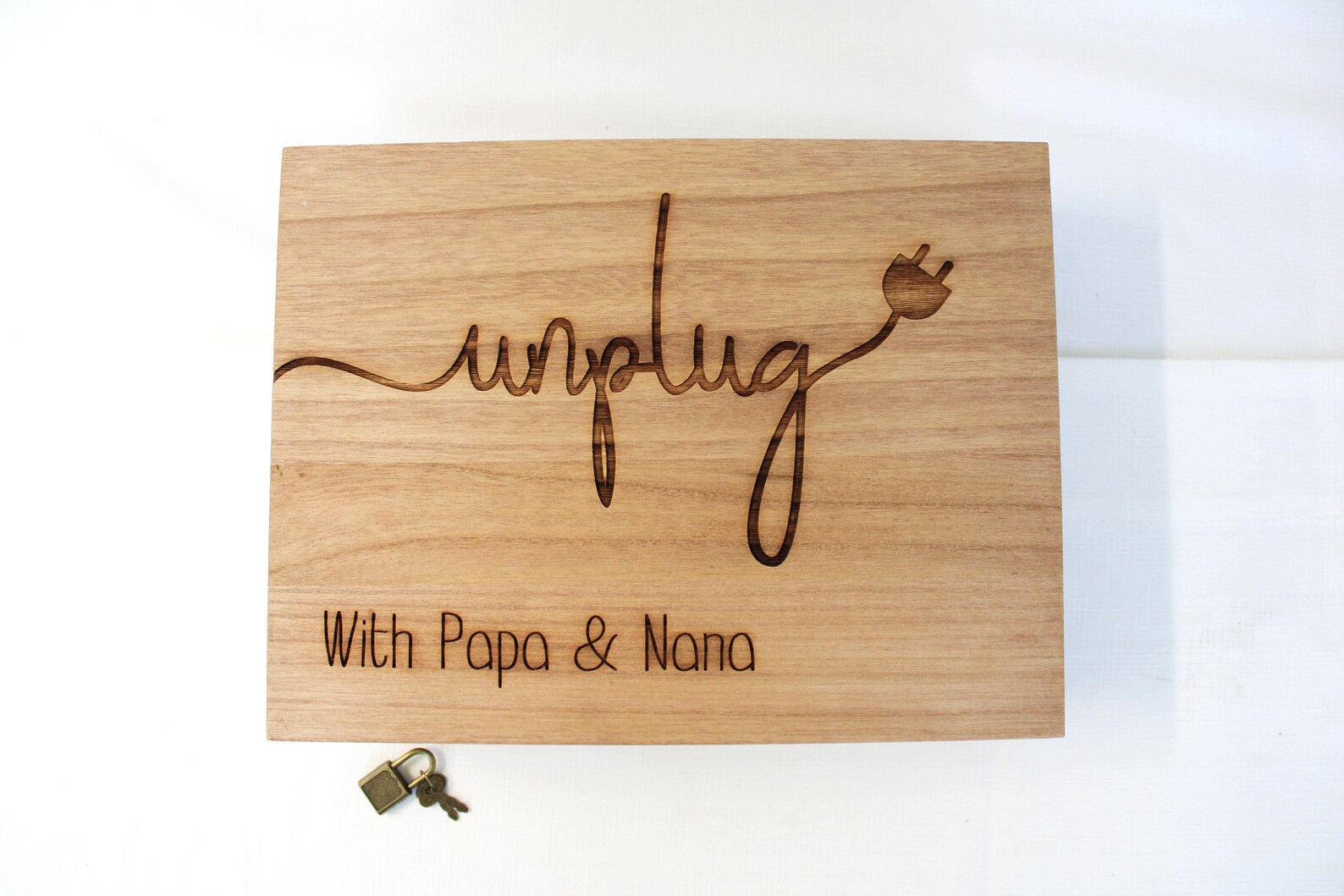 Personalized Unplug Box Family Phone Lock up Wood Cell - Etsy