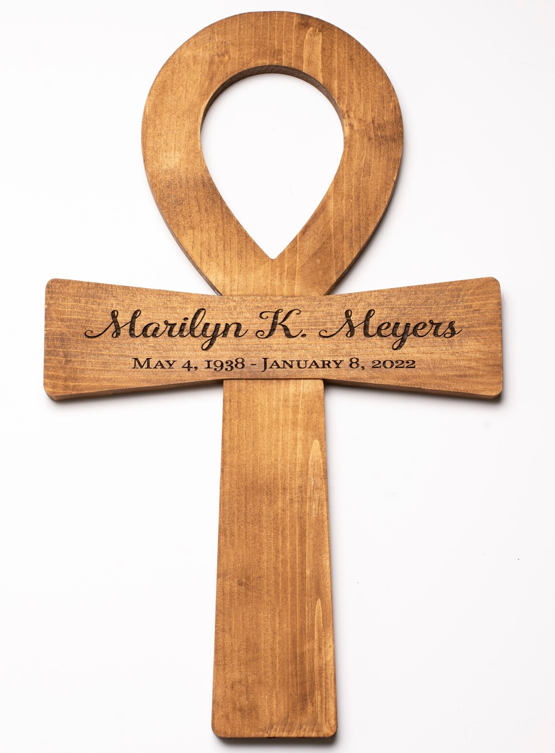 Ankh Memorial Cross Personalized for Your Loved One | Garden or ...