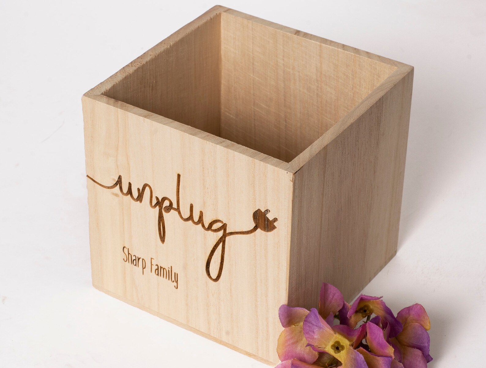 Unplug Phone Box Crate Wood Cell Phone Holder - Etsy