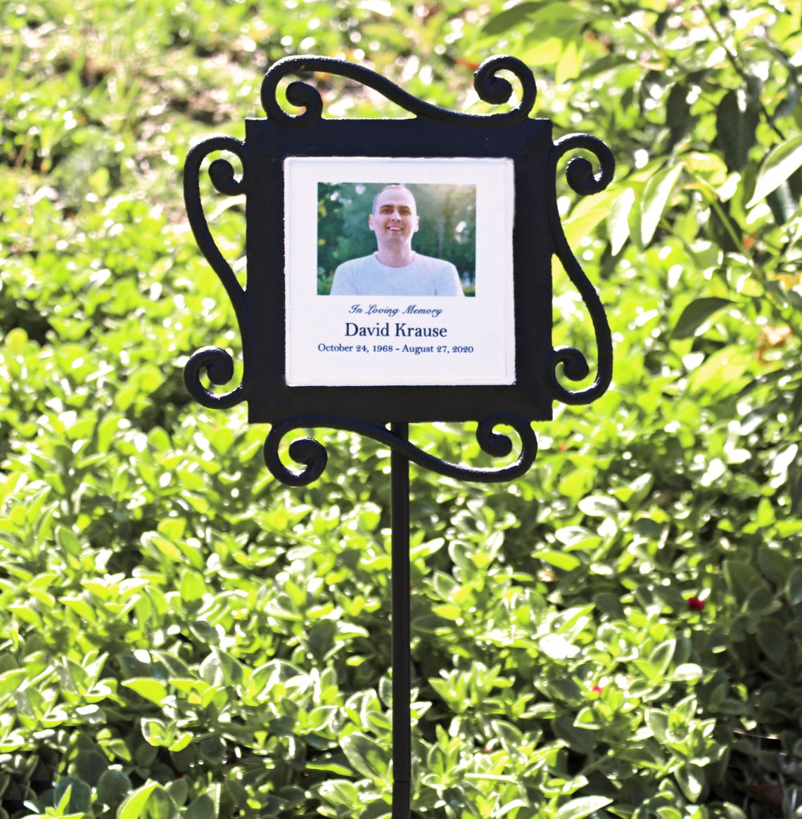 Wrought Iron Memorial Garden Stake for Your Loved One Personalized With ...