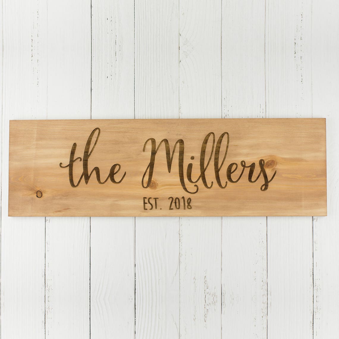 Personalized Family Name Established Large Rustic Wood Sign | Etsy