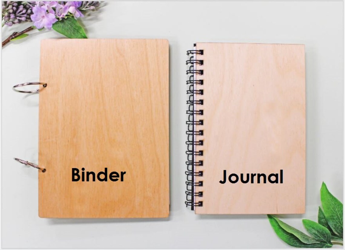 Wood Officiant Book Personalized Journal Notebook or Binder | Etsy