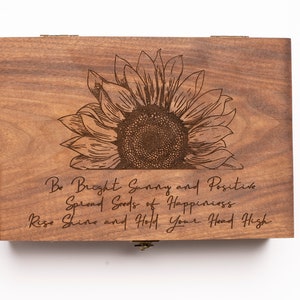 Handmade Keepsake Wood Memory Box | Personalized Text or Name on Front ...