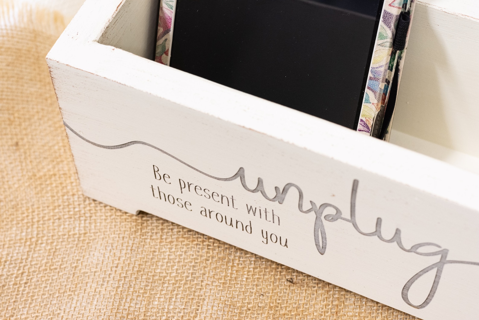 Unplug Box Electronics Holder Personalized Family Cell Phone Box ...