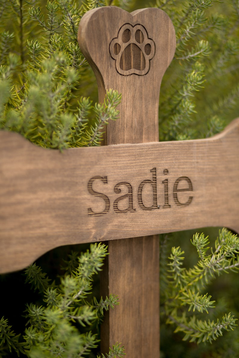 Dog Memorial Cross Custom Dog Bone Cross Personalized Pet - Etsy