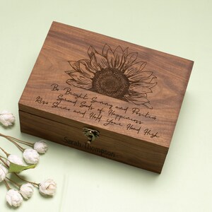 Handmade Keepsake Wood Memory Box | Personalized Text or Name on Front ...