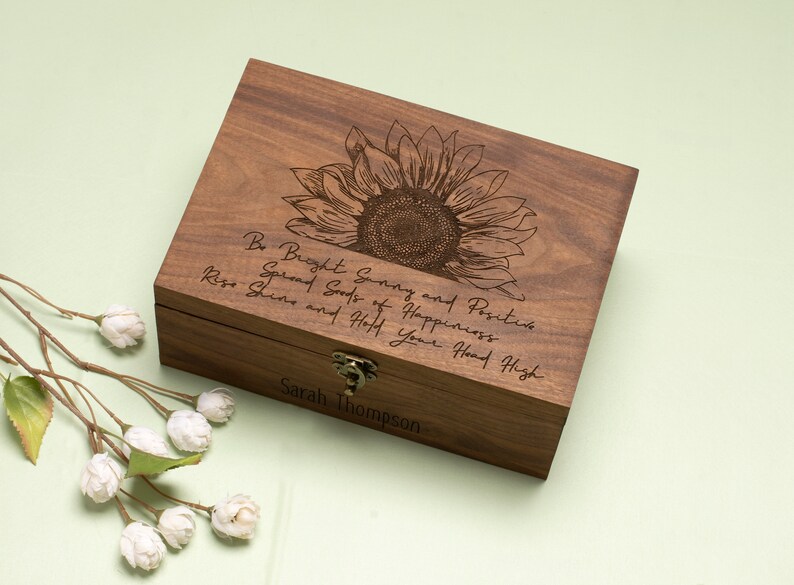 Handmade Keepsake Wood Memory Box Personalized Text or Name - Etsy
