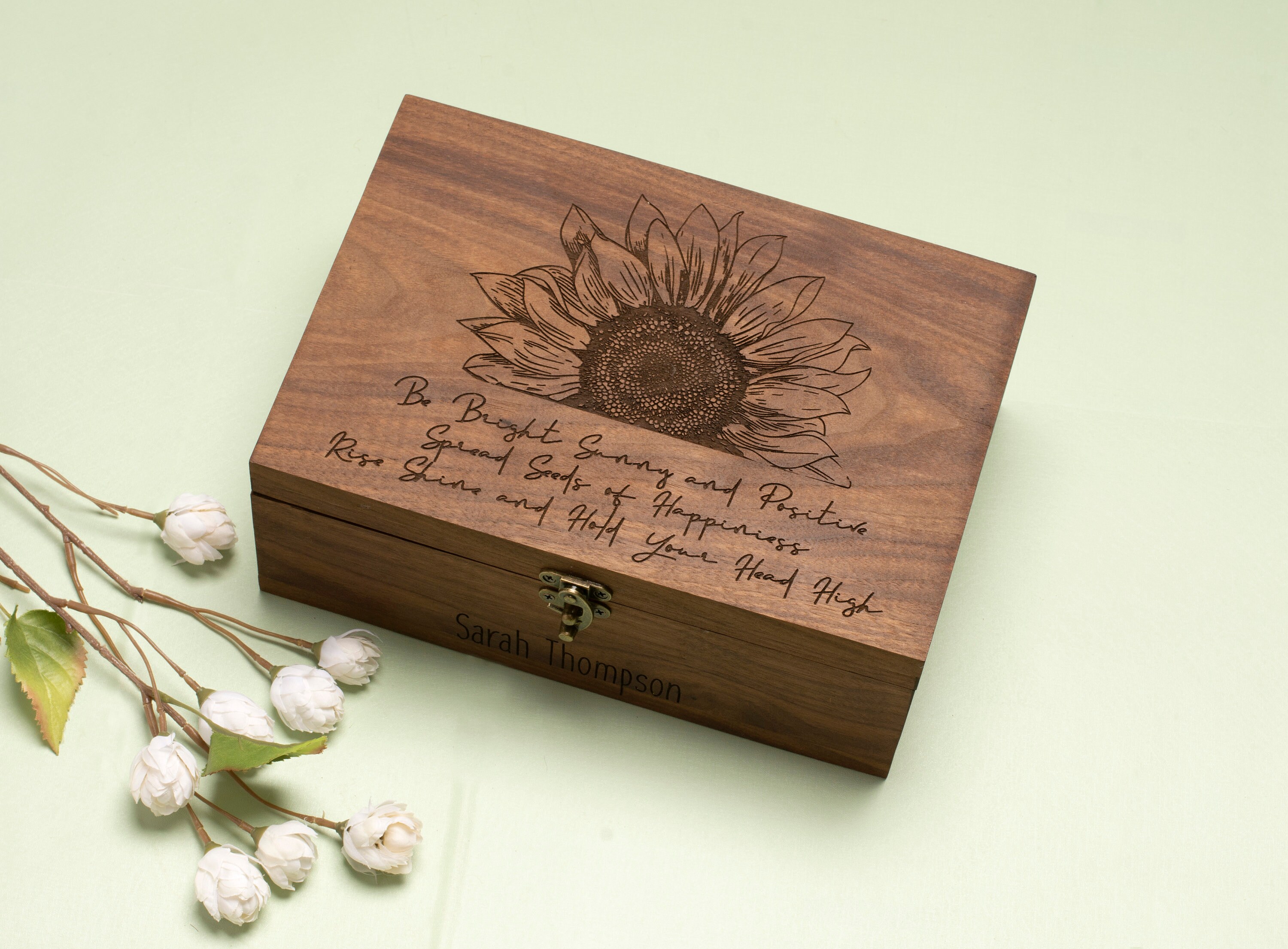 Handmade Keepsake Wood Memory Box Personalized Text or Name - Etsy
