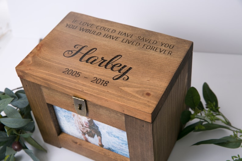 Personalized Pet Memory Box / Urn With Name and Quote or Poem - Etsy