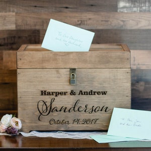 Wedding Cards Box With Your Photo Print - Personalized With Names ...