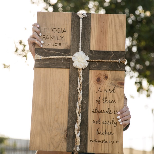 A Cord of Three Strands Wedding Sign - Etsy