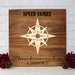 Personalized Family Sign With Compass Rose | Name and Latitude ...