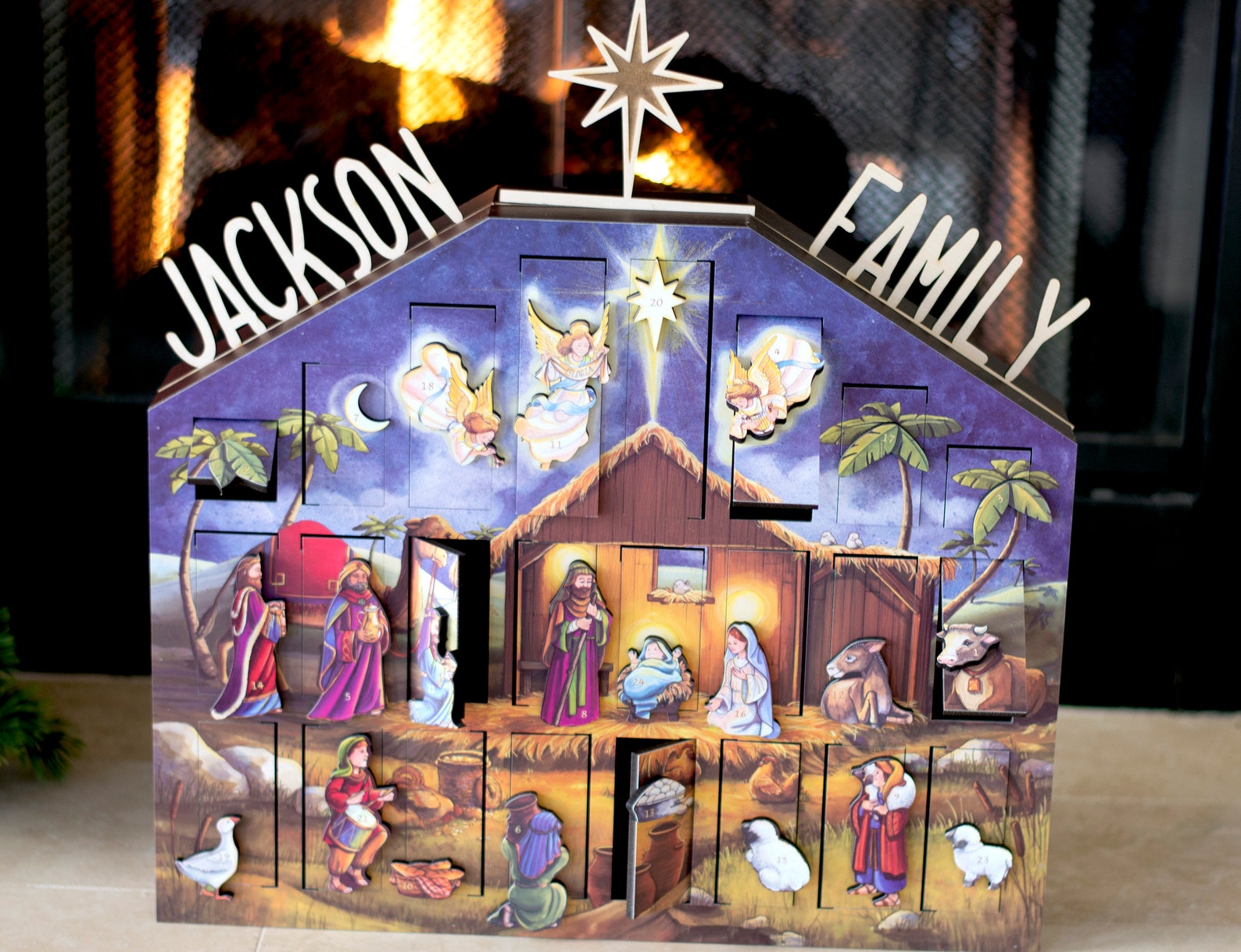 Christmas Countdown Advent Calendar Nativity Theme - Etsy