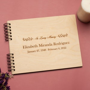 Memorial Guest Book or Memory Photo Album for Loved One With ...