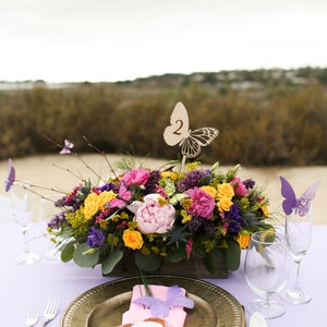 Butterfly Table Numbers Set of 10 Engraved Wood Laser Cut Out Cake ...