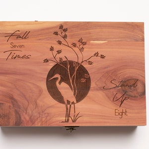 Handmade Keepsake Wood Memory Box | Personalized Text or Name on Front ...