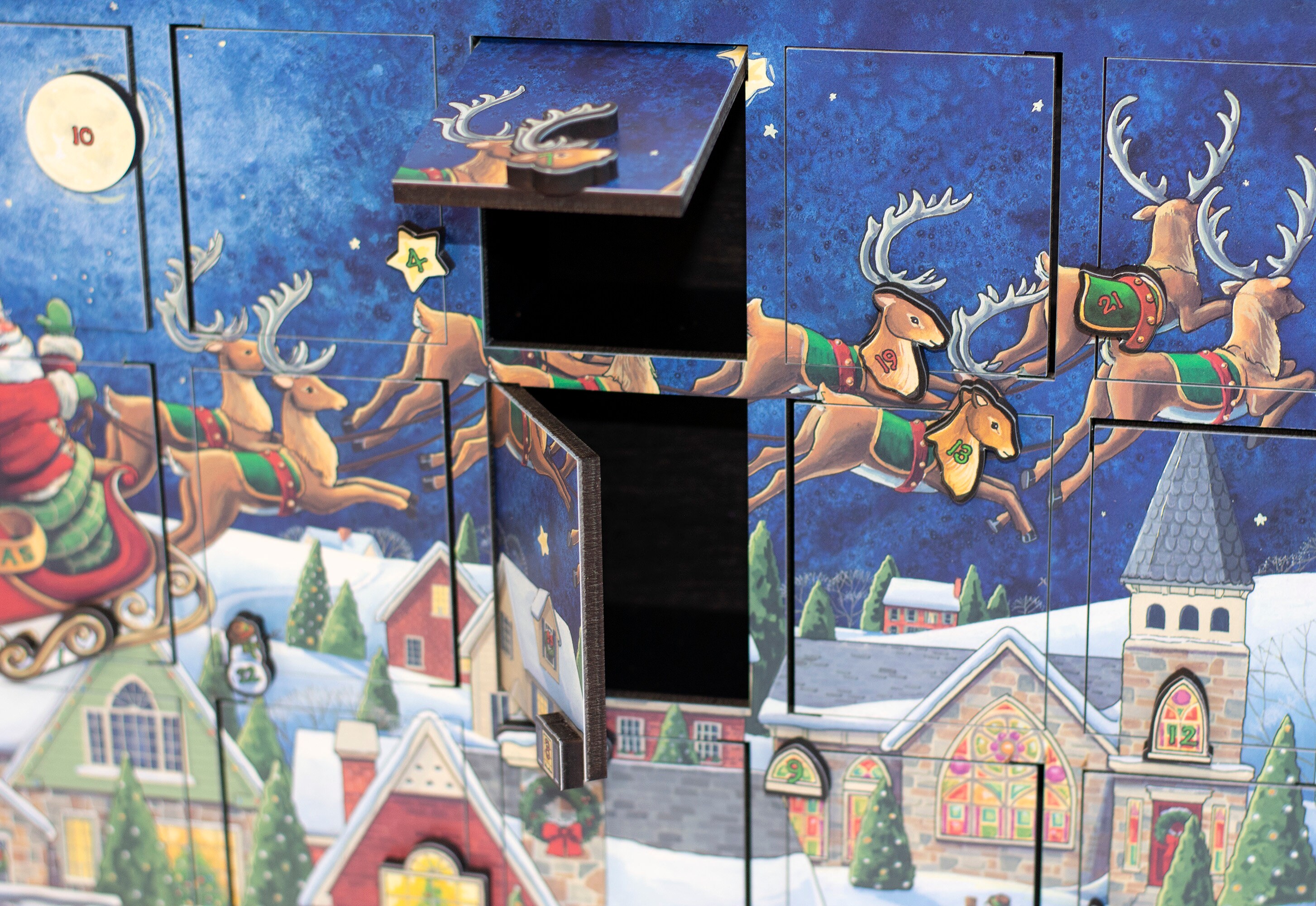 Christmas Countdown Advent Calendar Santa Claus Theme - Etsy