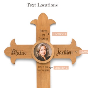 Memorial Cross Personalized for Your Loved One Ornate Style - Etsy