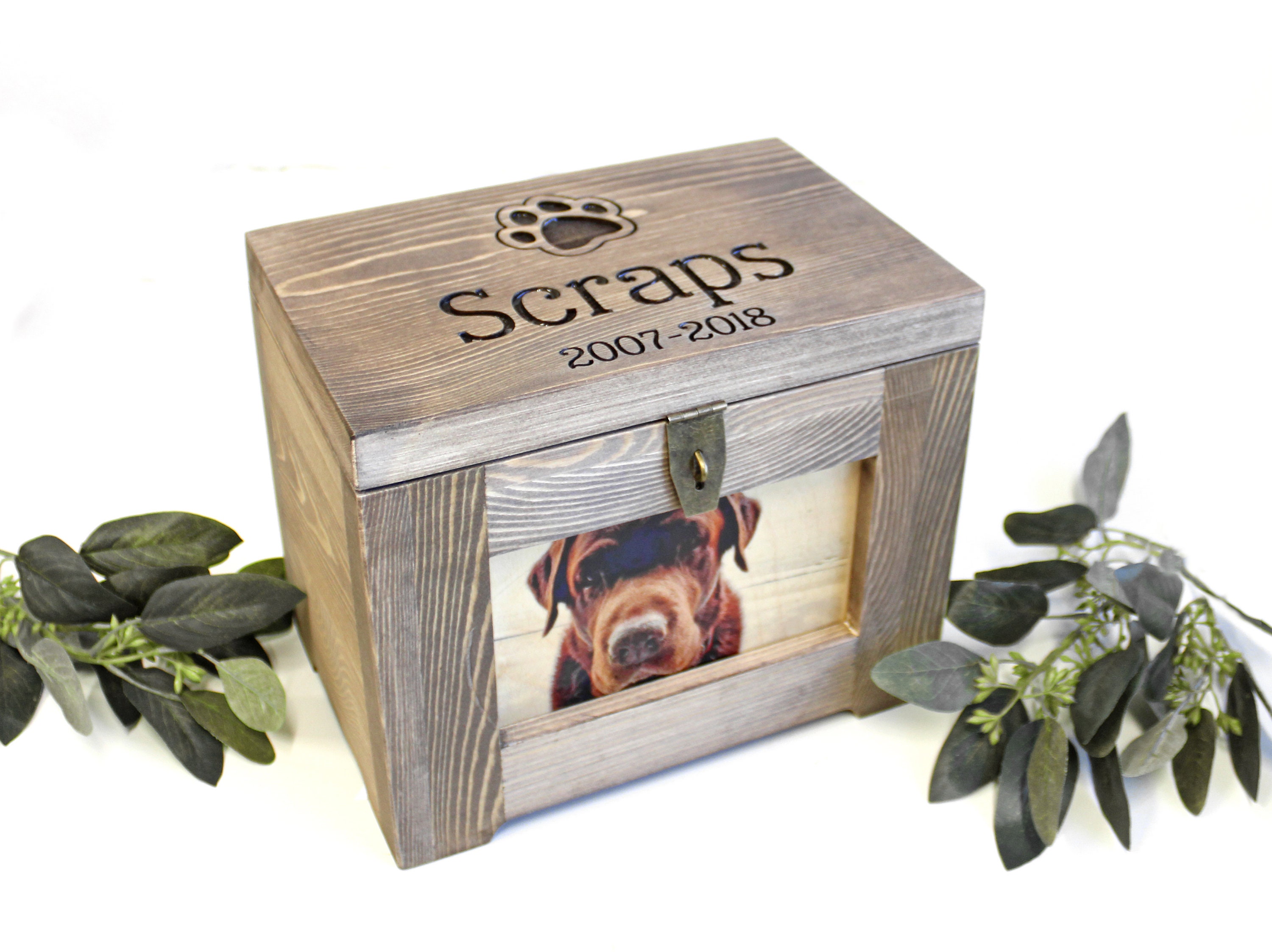 Personalized Pet Memory Box/urn With Photo Dog Memorial | Etsy