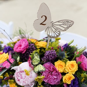 Butterfly Table Numbers Set of 10 Engraved Wood Laser Cut Out Cake ...