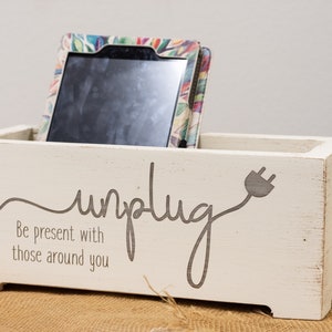 Unplug Box Electronics Holder - Personalized Family Cell Phone Box ...