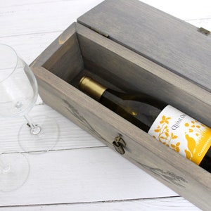 Wine Box With Lock Lavender Floral Wreath Personalized - Etsy