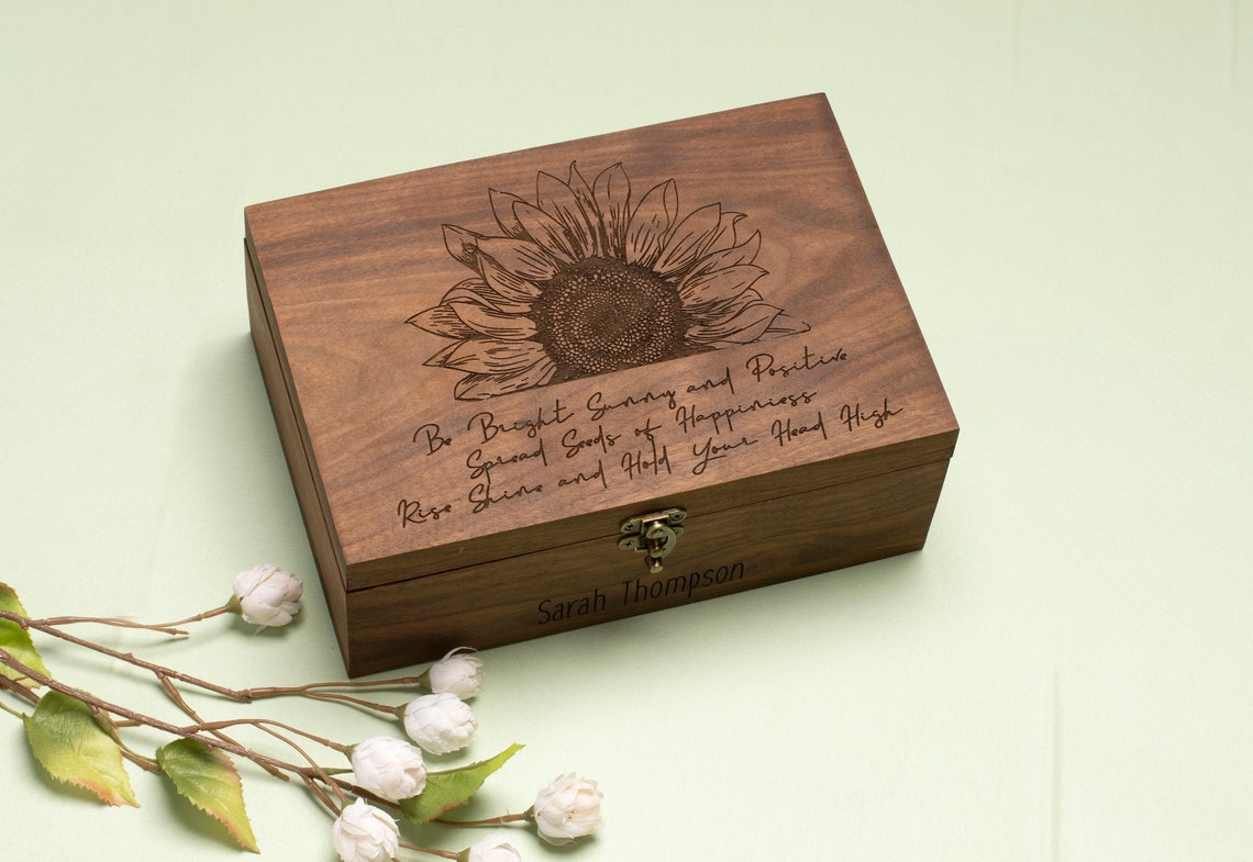 Handmade Keepsake Wood Memory Box Personalized Text or Name - Etsy