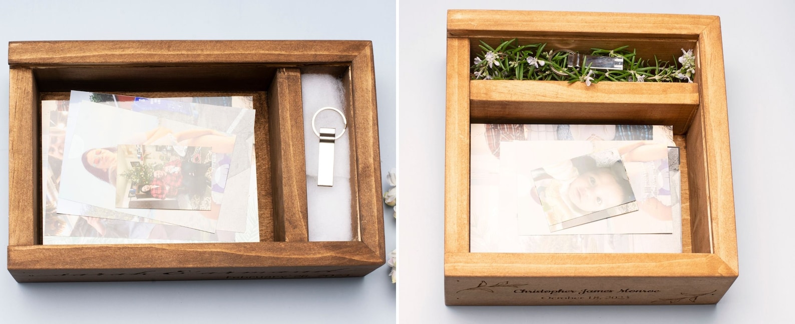 Handmade Photo Storage Box Solid Wood USB Drive Box Photo - Etsy