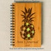 Pineapple Personalized Wood Journal - Bamboo, Birch Options - Etsy