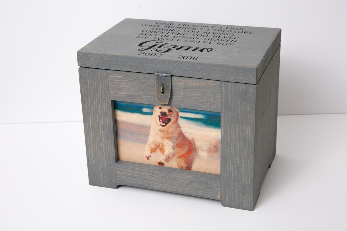 Personalized Pet Memory Box / Urn With Name and Quote or Poem - Etsy