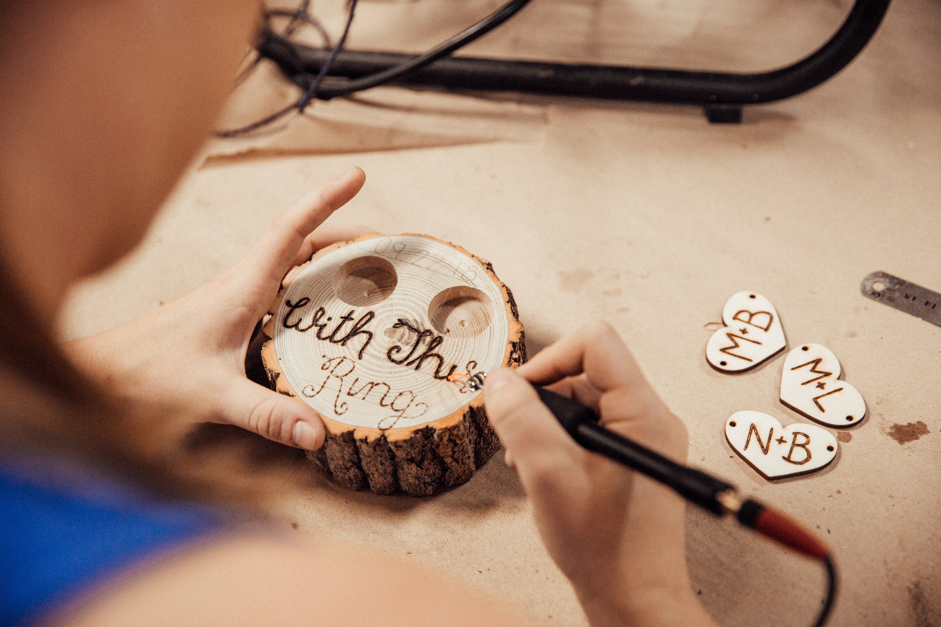 Rustic Ring Box Tree Stump Ring Bearer Pillow Alternative | Etsy