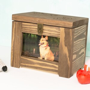 Personalized Pet Memory Box / Urn With Name and Dog Breed Picture ...
