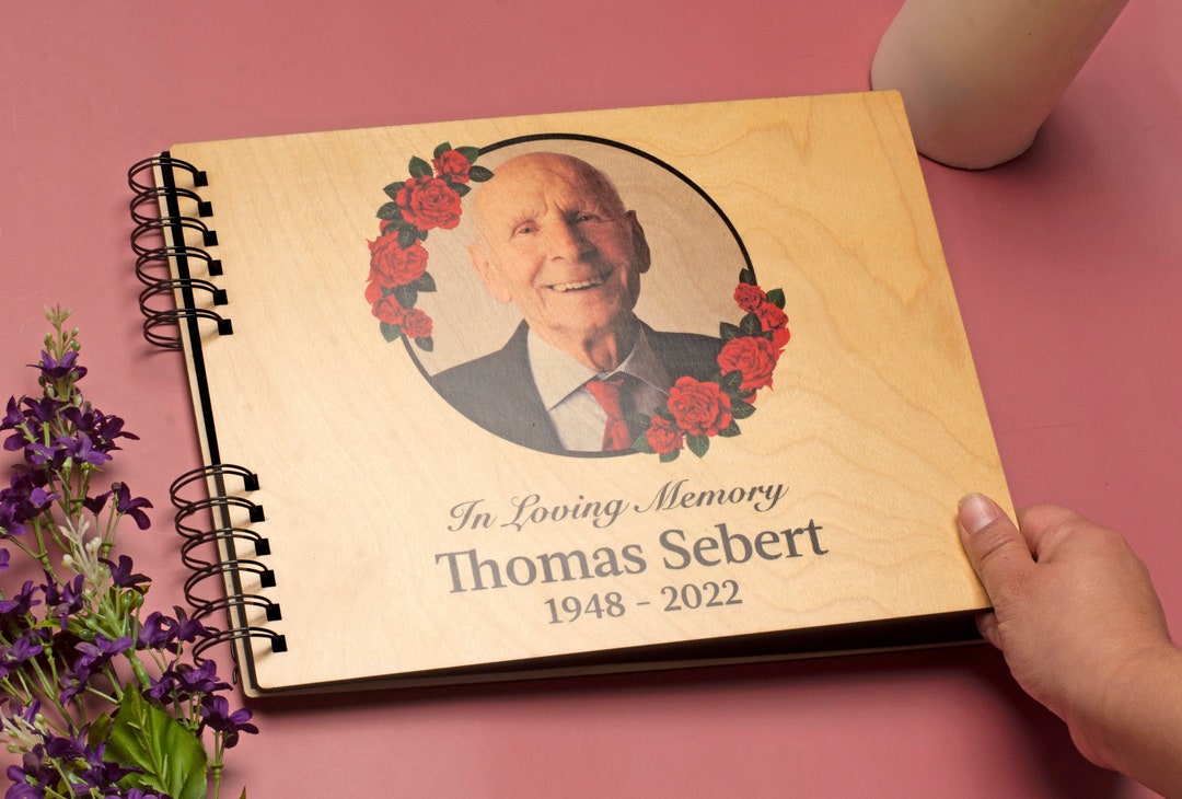 Memorial Guestbook or Memory Album for Loved One With Personalized ...