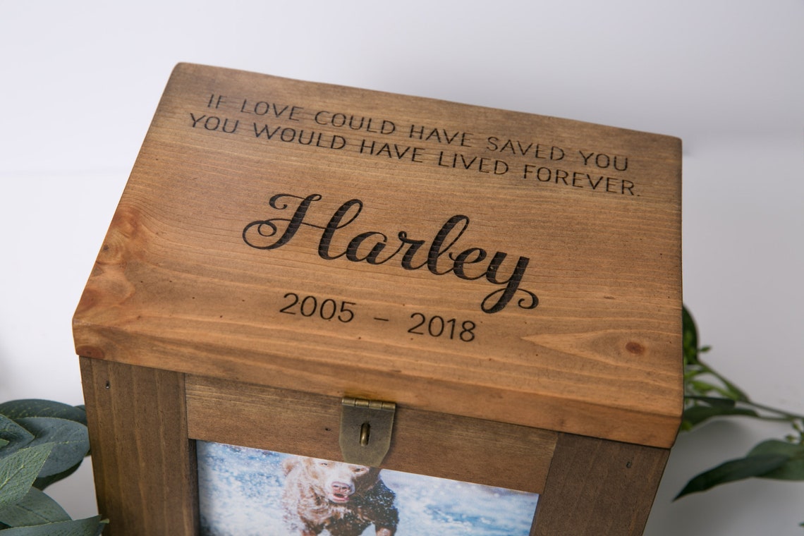 Personalized Pet Memory Box / Urn With Name and Quote or Poem - Etsy