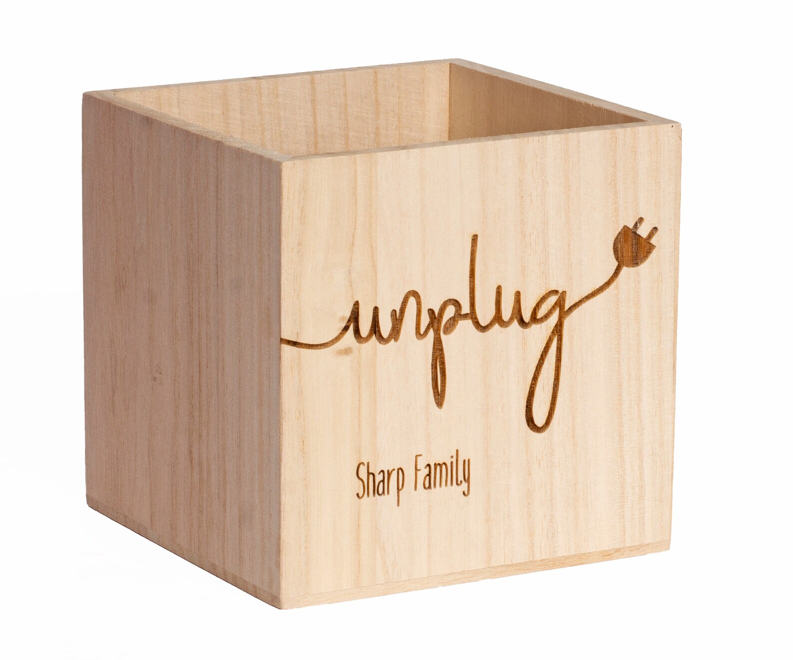 Unplug Phone Box Crate Wood Cell Phone Holder - Etsy