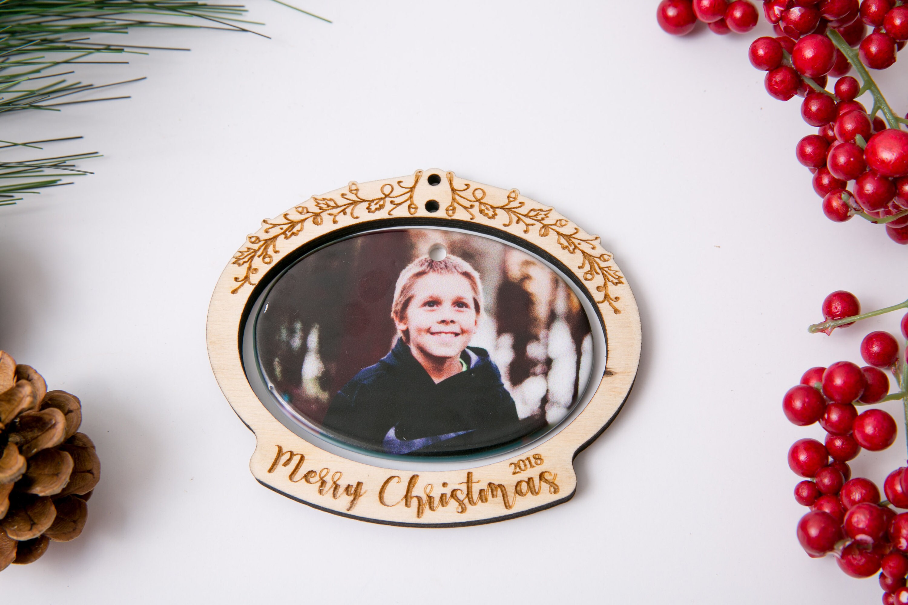 Personalized Christmas Ornament Porcelain Custom Photo Print With ...