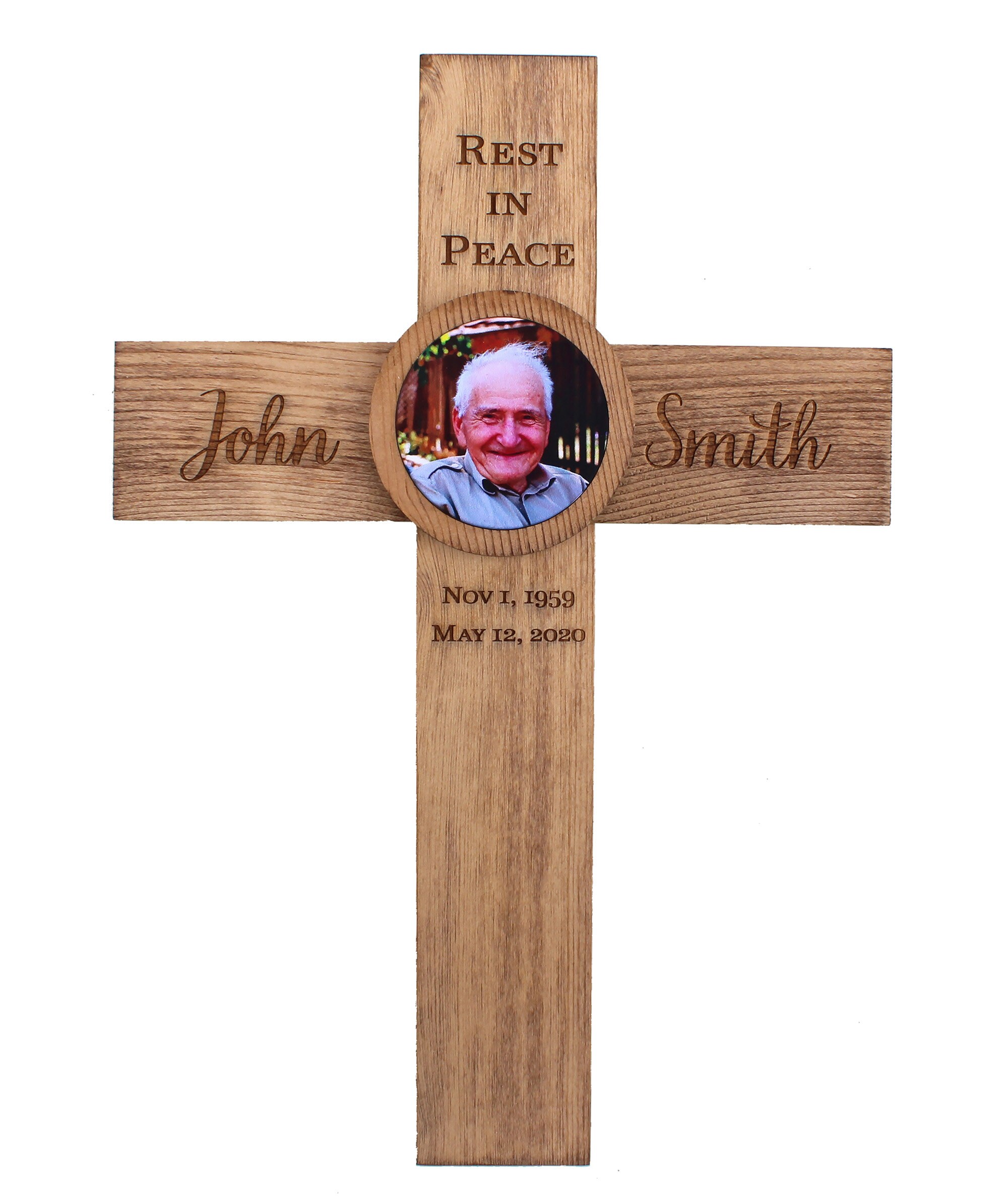 Photo Memorial Cross Personalized for Your Loved One | Etsy