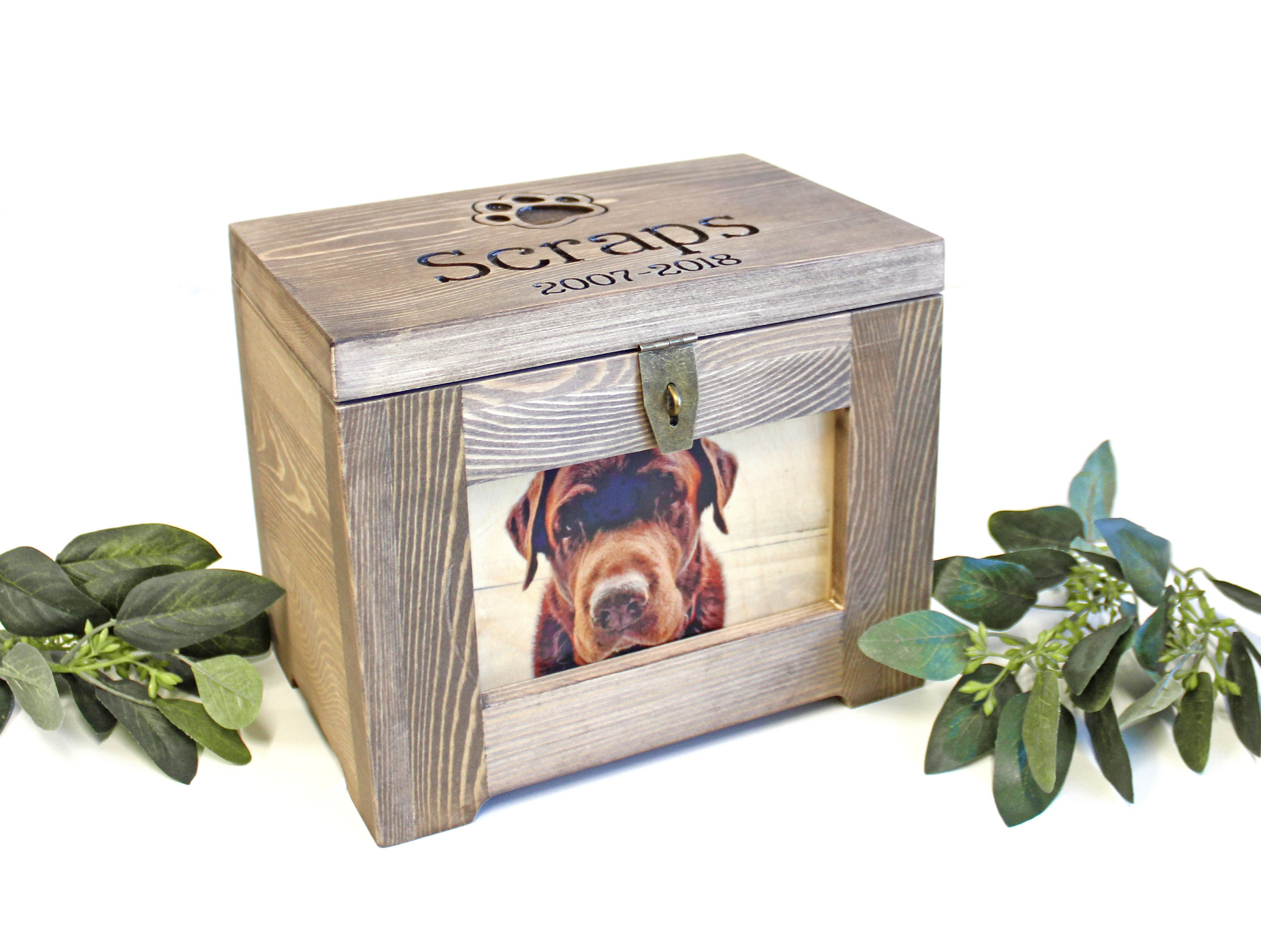 Personalized Pet Memory Box/urn With Photo Dog Memorial | Etsy