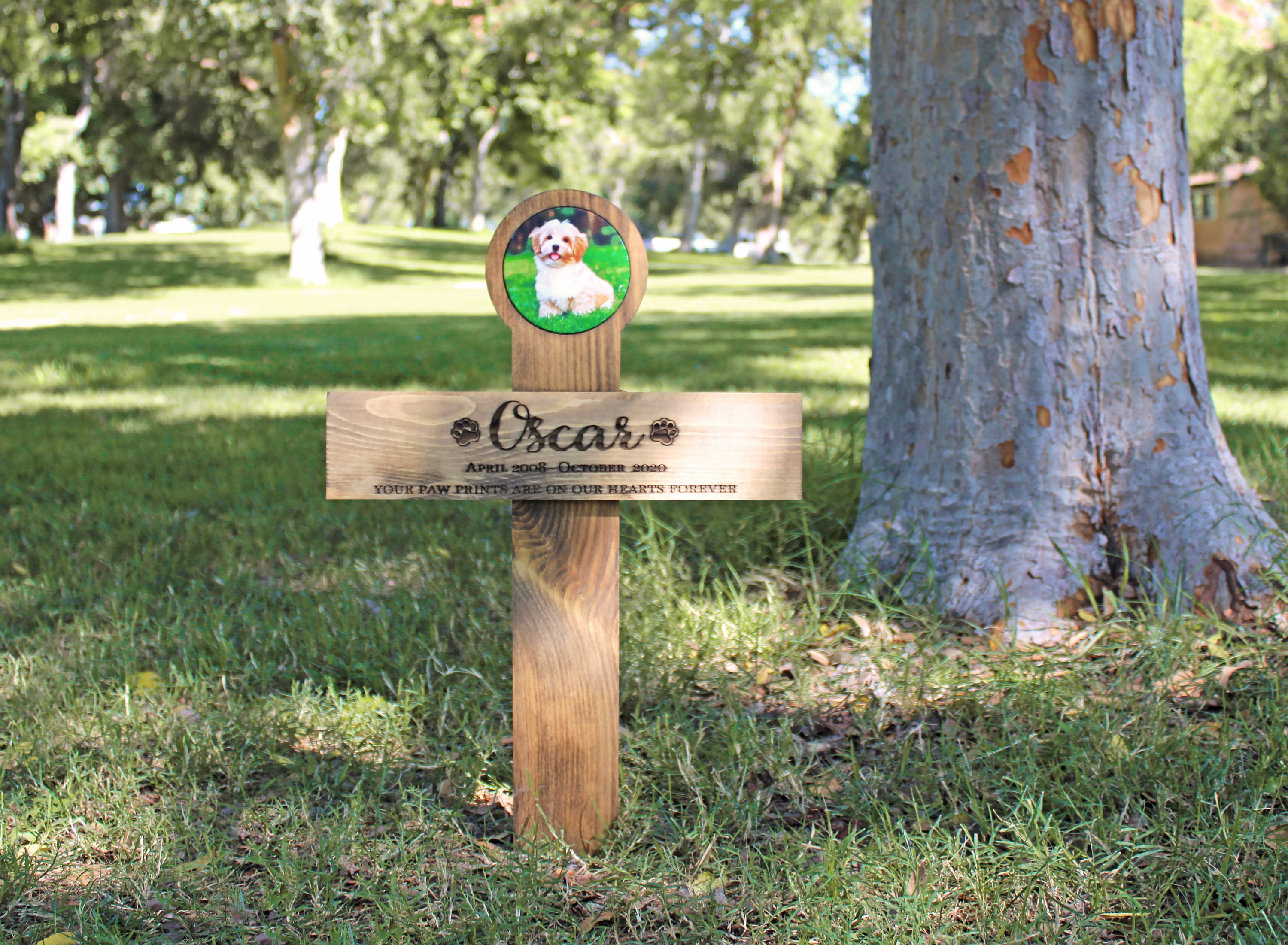 Pet Memorial Cross With Photo Option Personalized Grave | Etsy