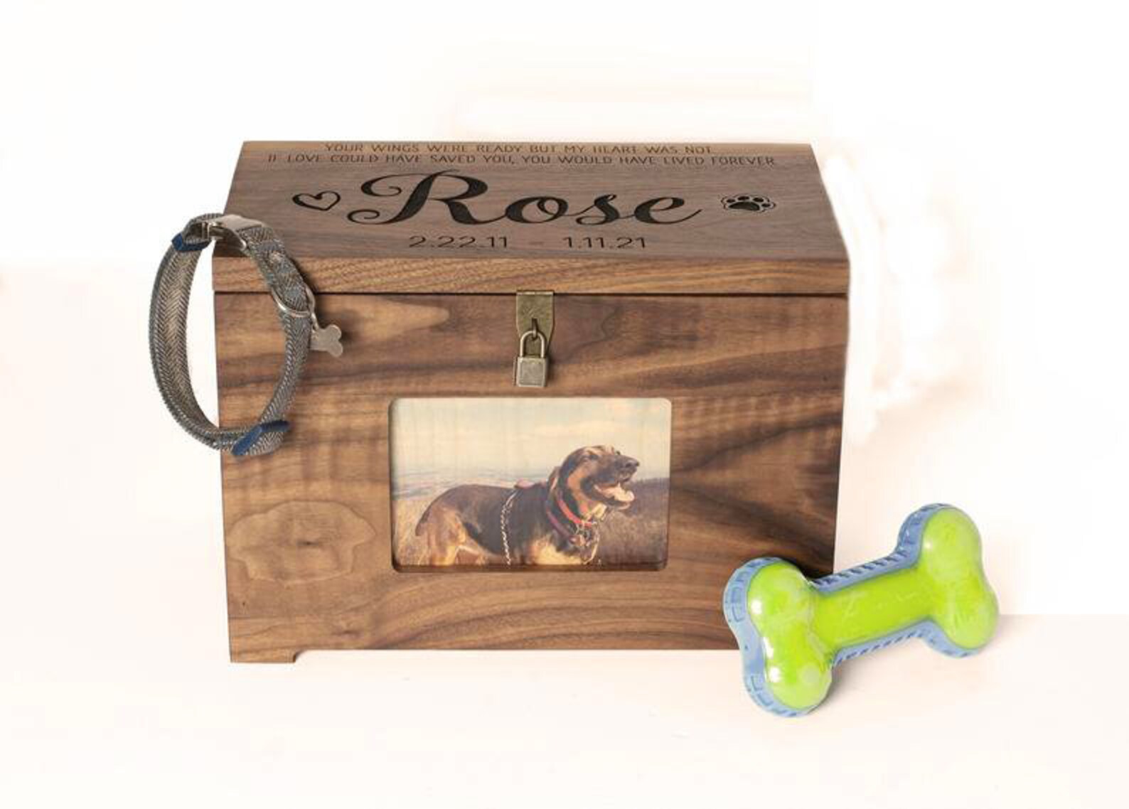 Large Personalized Pet Memory Box / Urn With Name and Quote or - Etsy