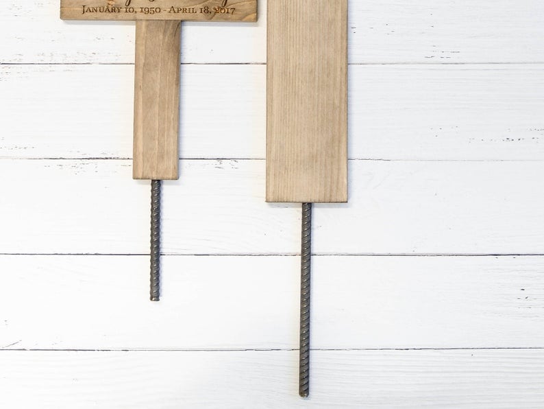 Pet Memorial Cross With Photo Option Personalized Grave | Etsy