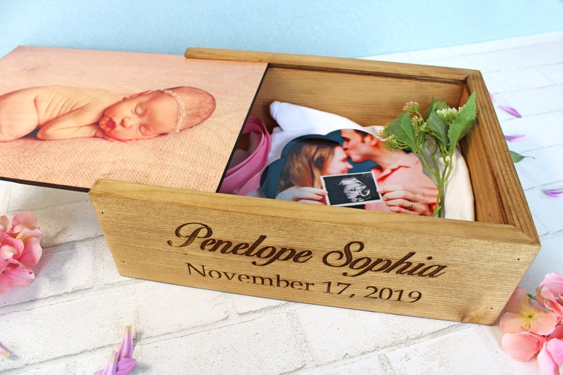 Baby Keepsake Box Personalized Engraved Name Birth Date - Etsy
