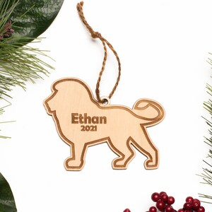 Lion Christmas Ornament Personalized Name Year - Etsy