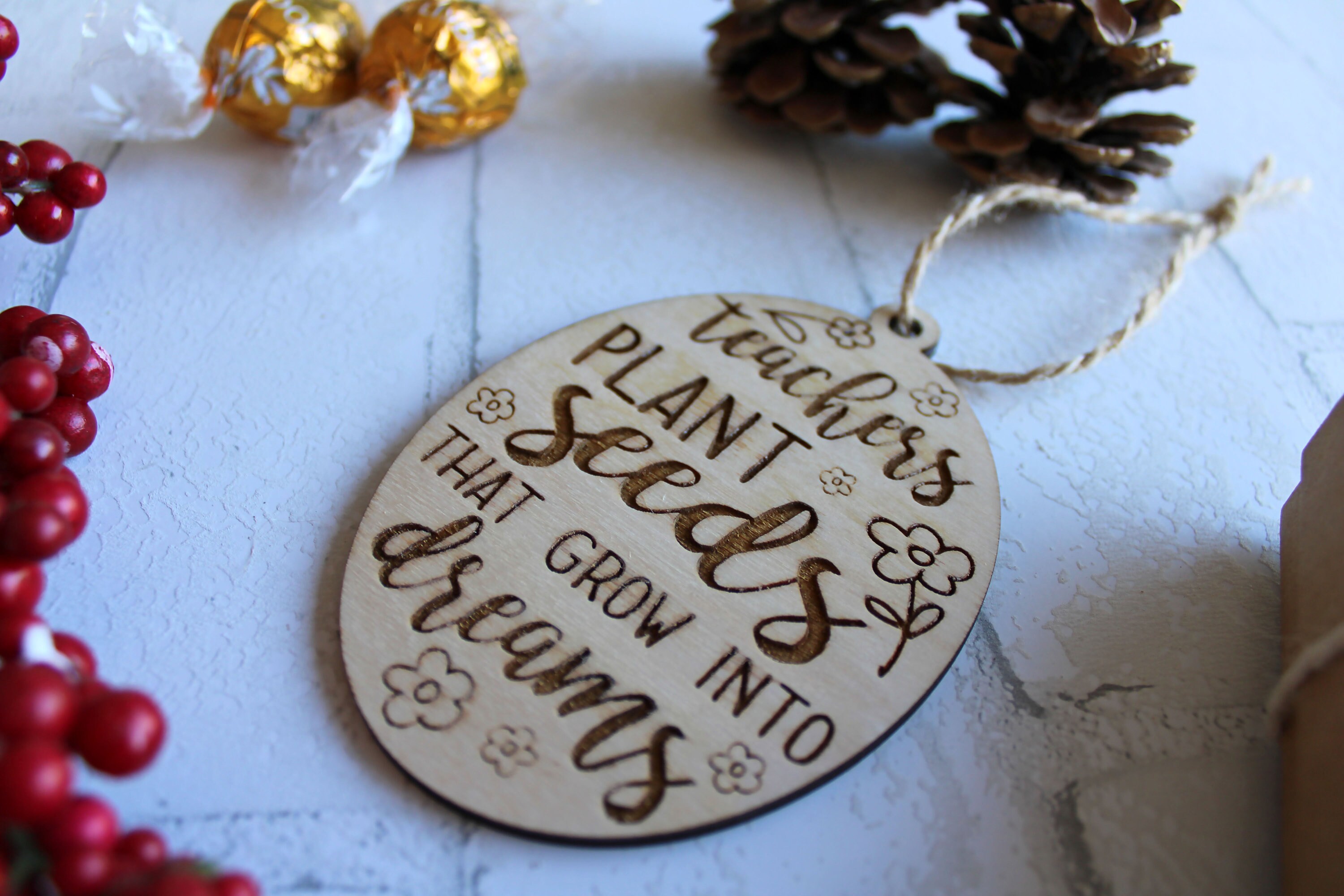 Christmas Ornament Teacher Gift Teachers Plant Seeds That Grow Into ...
