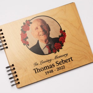 Memorial Guestbook or Memory Album for Loved One With Personalized ...