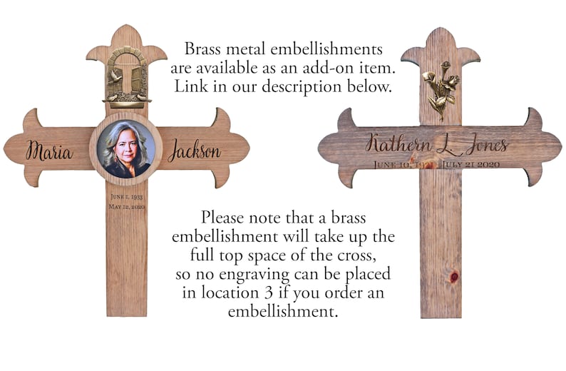 Memorial Cross Personalized for Your Loved One Ornate Style - Etsy