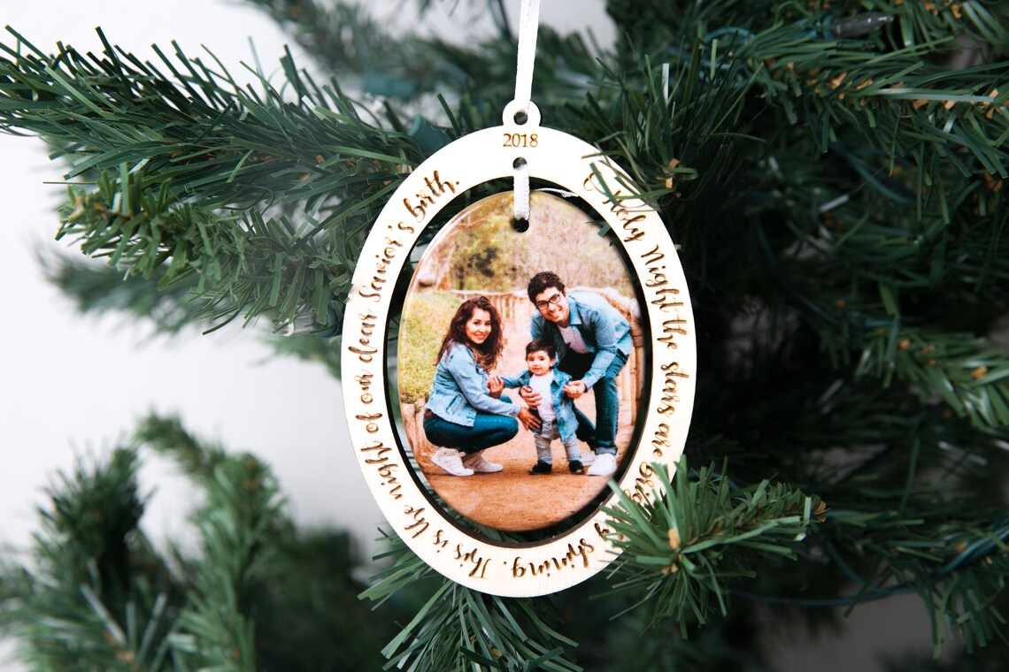 Personalized Christmas Ornament Porcelain Custom Photo Print | Etsy